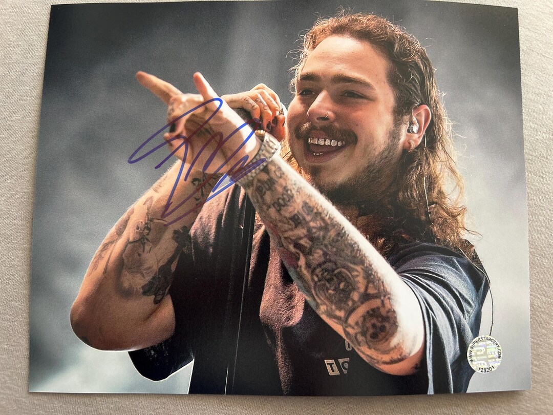 Post Malone Signed Autograph 8x10 Photo COA - Etsy