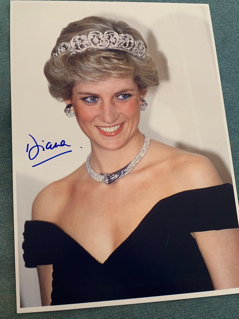 Princess Diana Lady Di Rare Hand Signed Autographed 8x12 Photo - Etsy