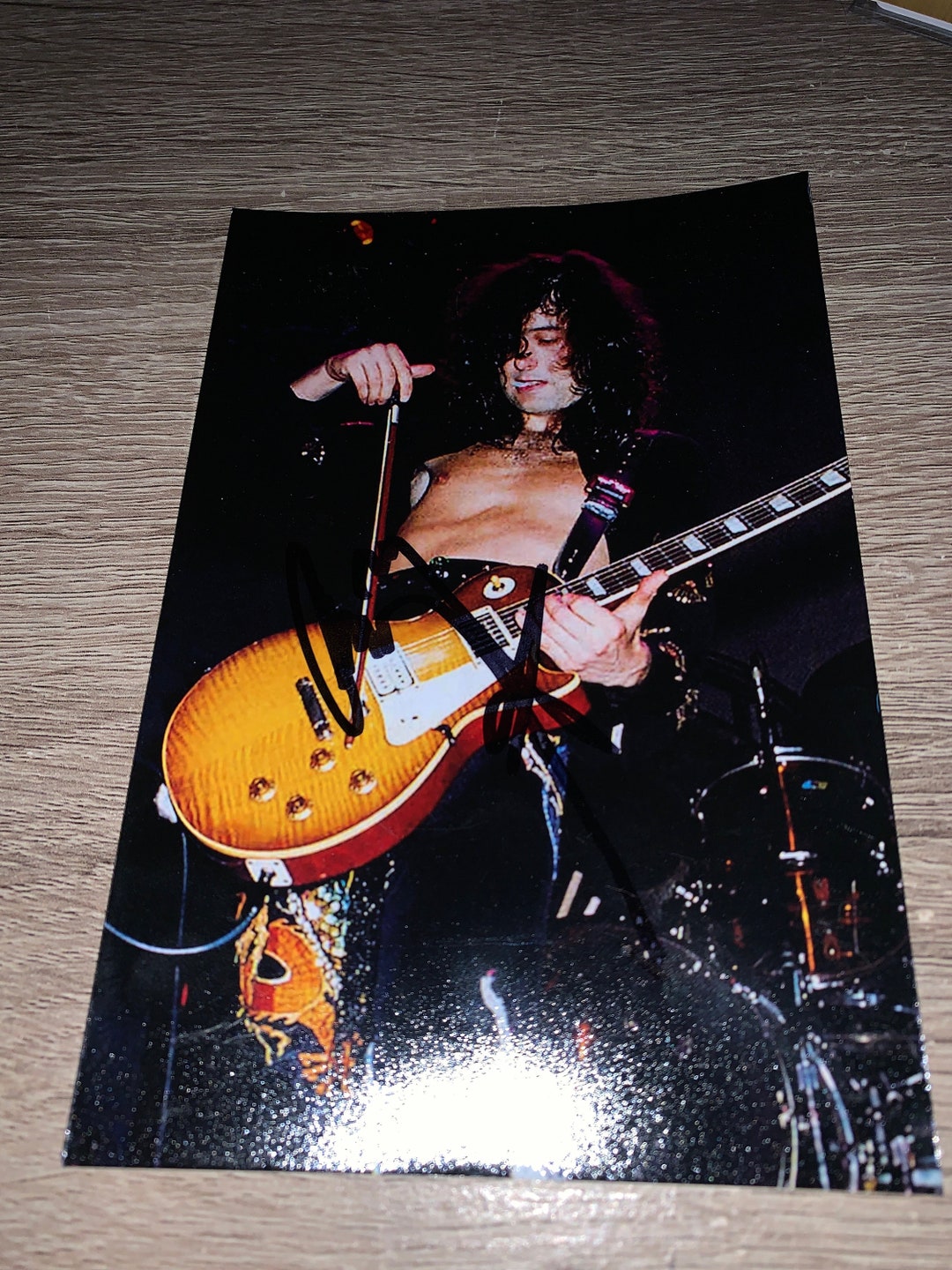 Led Zeppelin's Jimmy Page Signed Autographed 4x6 Photo COA - Etsy