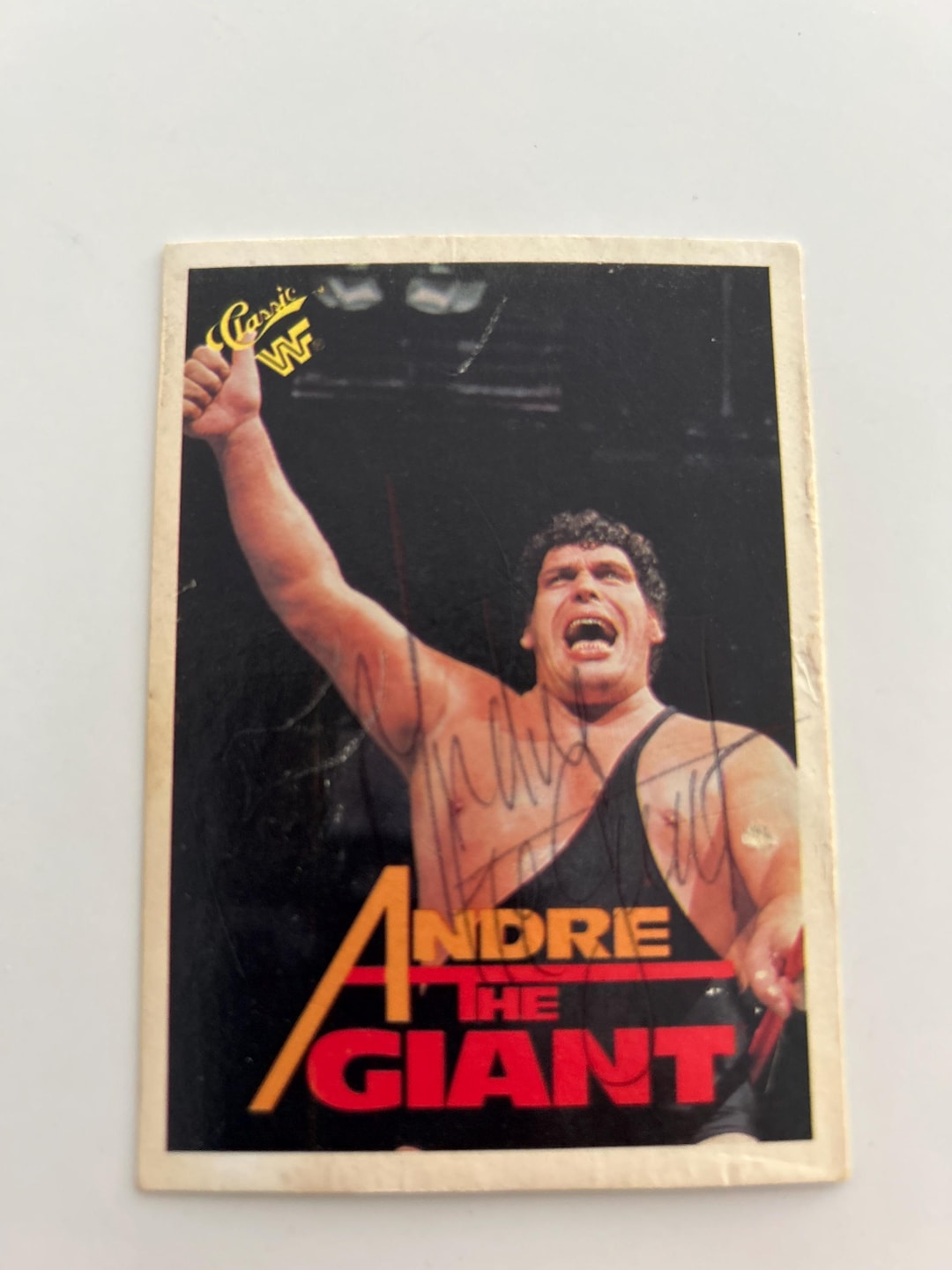 Andre the Giant Signed Autographed WWF Wrestling Card Rare Auto W/ COA ...