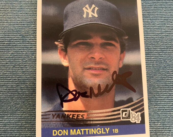 Don Mattingly Hand Signed Autographed Donruss Baseball Card W/coa New ...