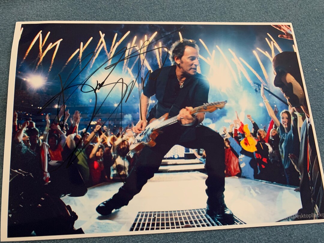Bruce Springsteen “the Boss” Hand Signed Autographed 8x10 Photo RA COA ...