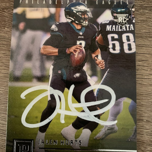 Eagles Signed Football Card - Etsy