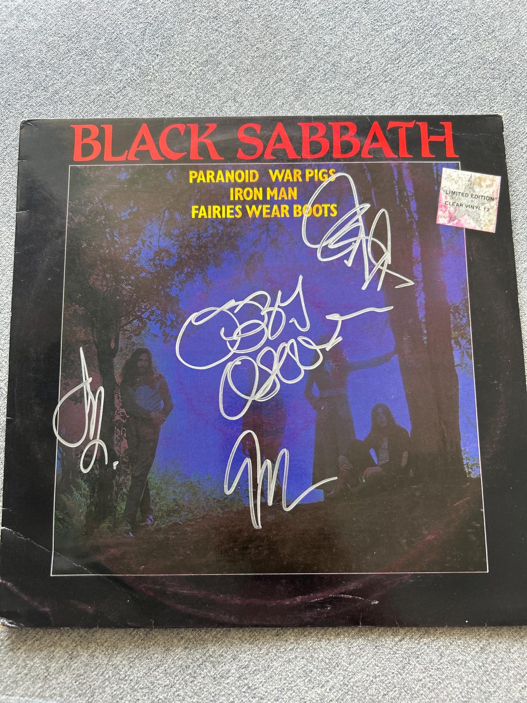 Black Sabbath Ozzy Osbourne Geezer Butler Tony Iommi Bill Ward Signed ...