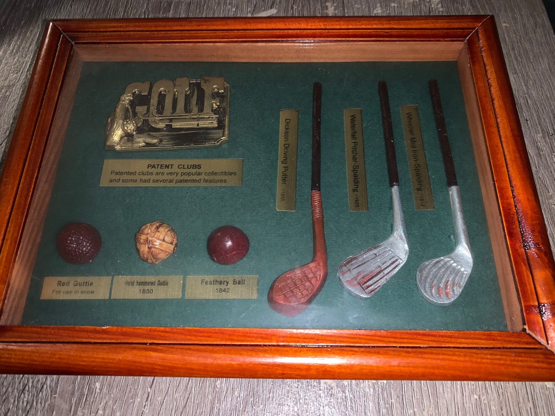 Patent Club Framed 9x7 Golf Shadow Box Golf Patent Club Collectibles ...