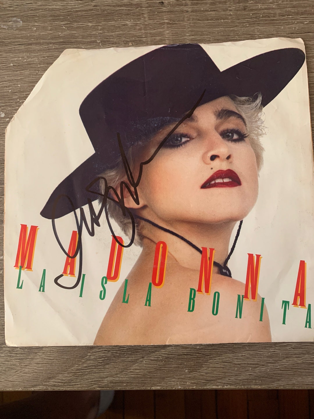 Madonna Hand Signed Autograph 7" La Isla Bonita Record 45 RPM COA - Etsy