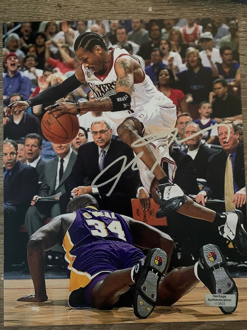 Allen Iverson Signed Autographed 8x10 Photo With Shaquille O'neal & COA ...