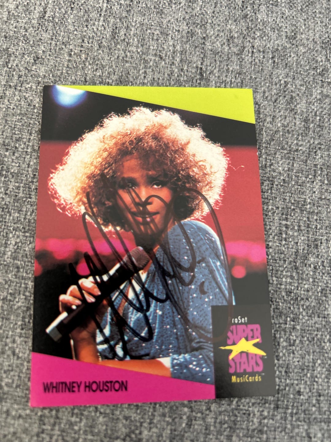 Whitney Houston Signed Autographed Music Trading Card COA - Etsy