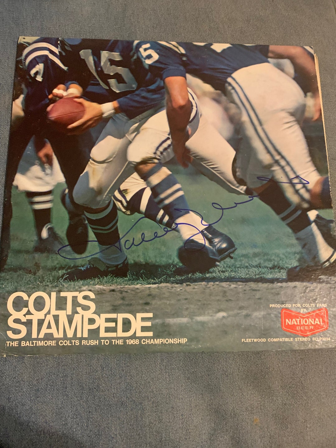 Johnny Unitas Signed Autographed 1968 Baltimore Colts Colts Stampede Lp