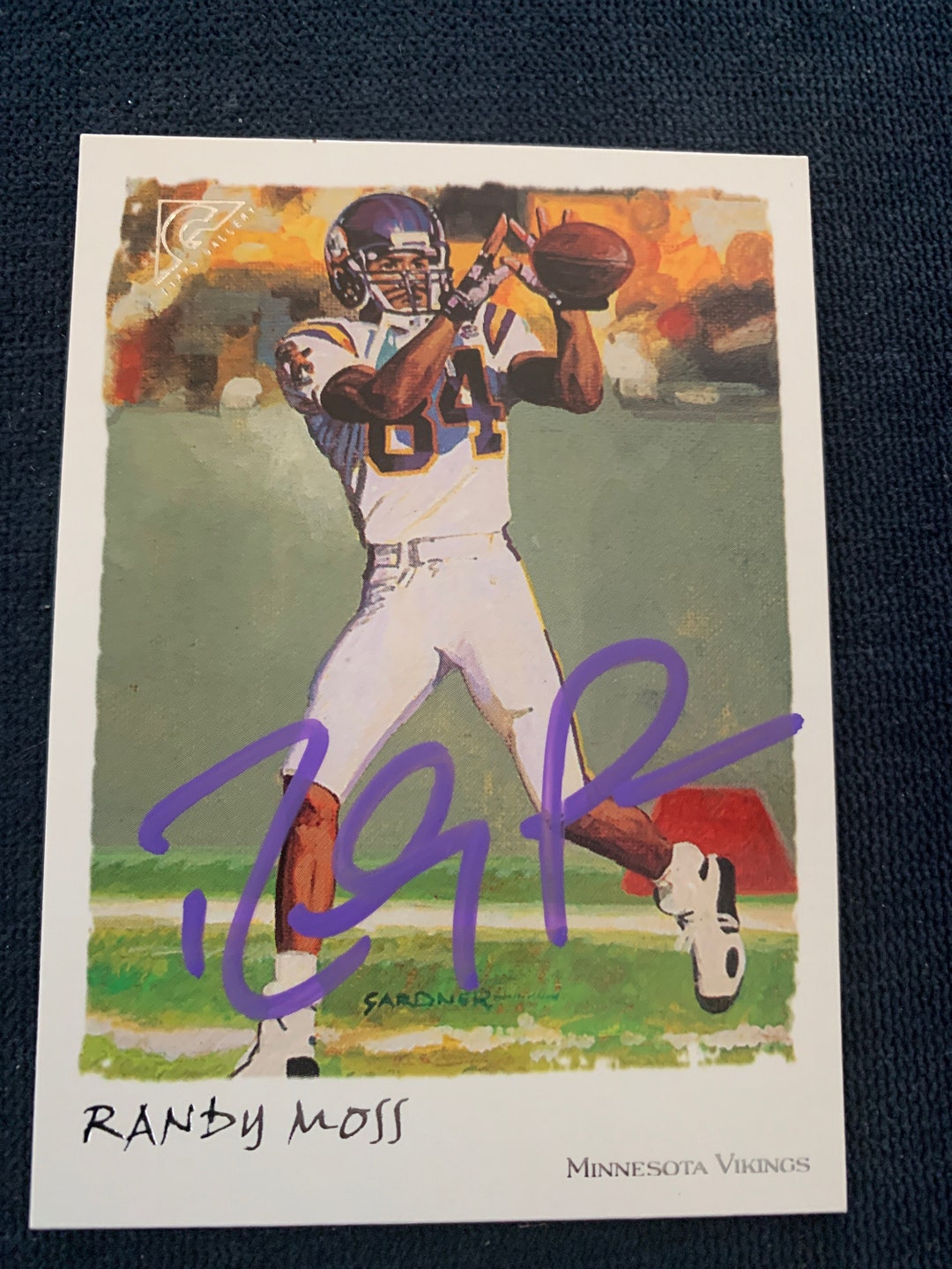 Randy Moss Minnesota Vikings Autographed Signed Football Card COA - Etsy