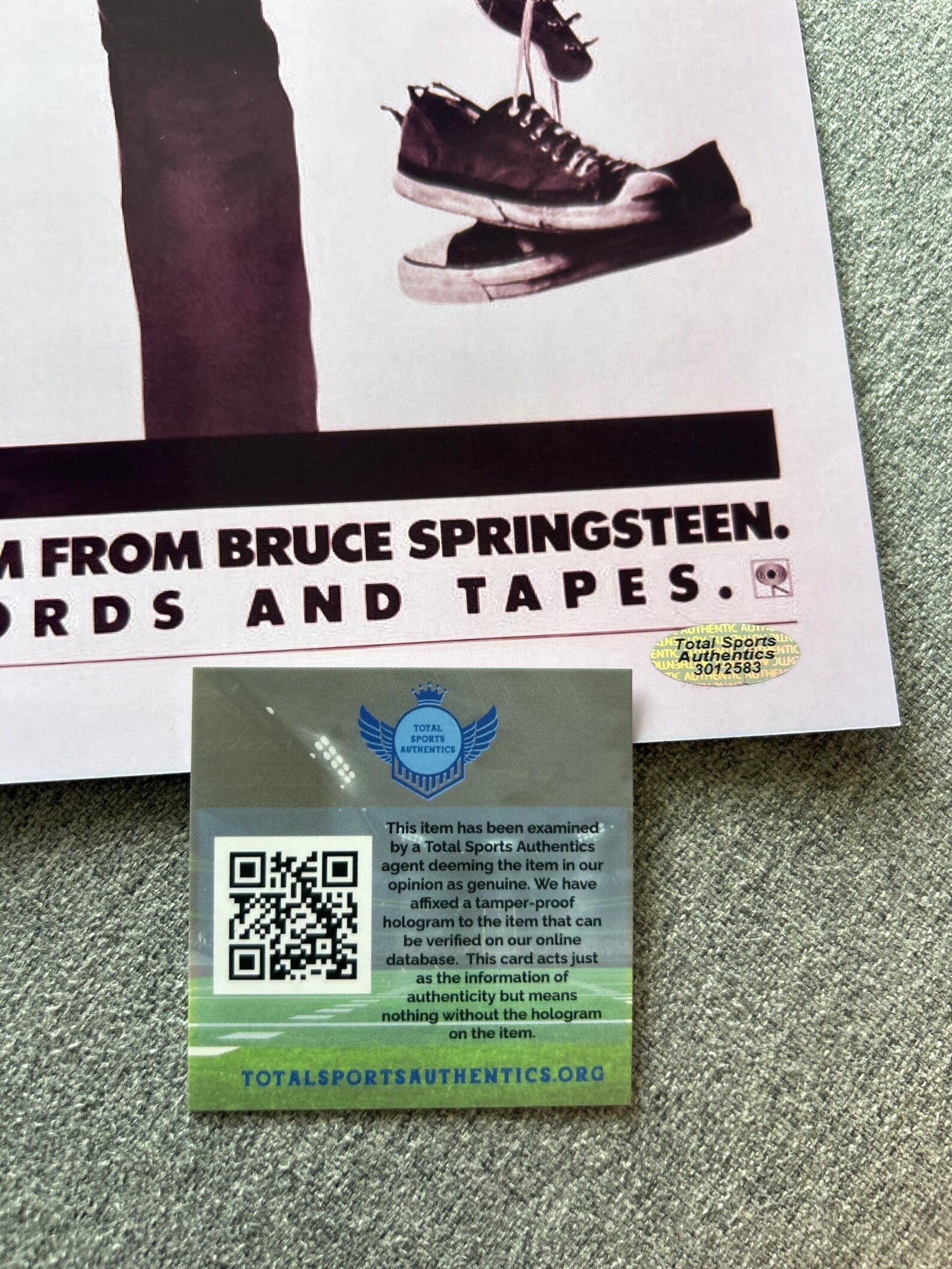 Bruce Springsteen Signed Autographed 11X17 Concert Poster Certified COA ...