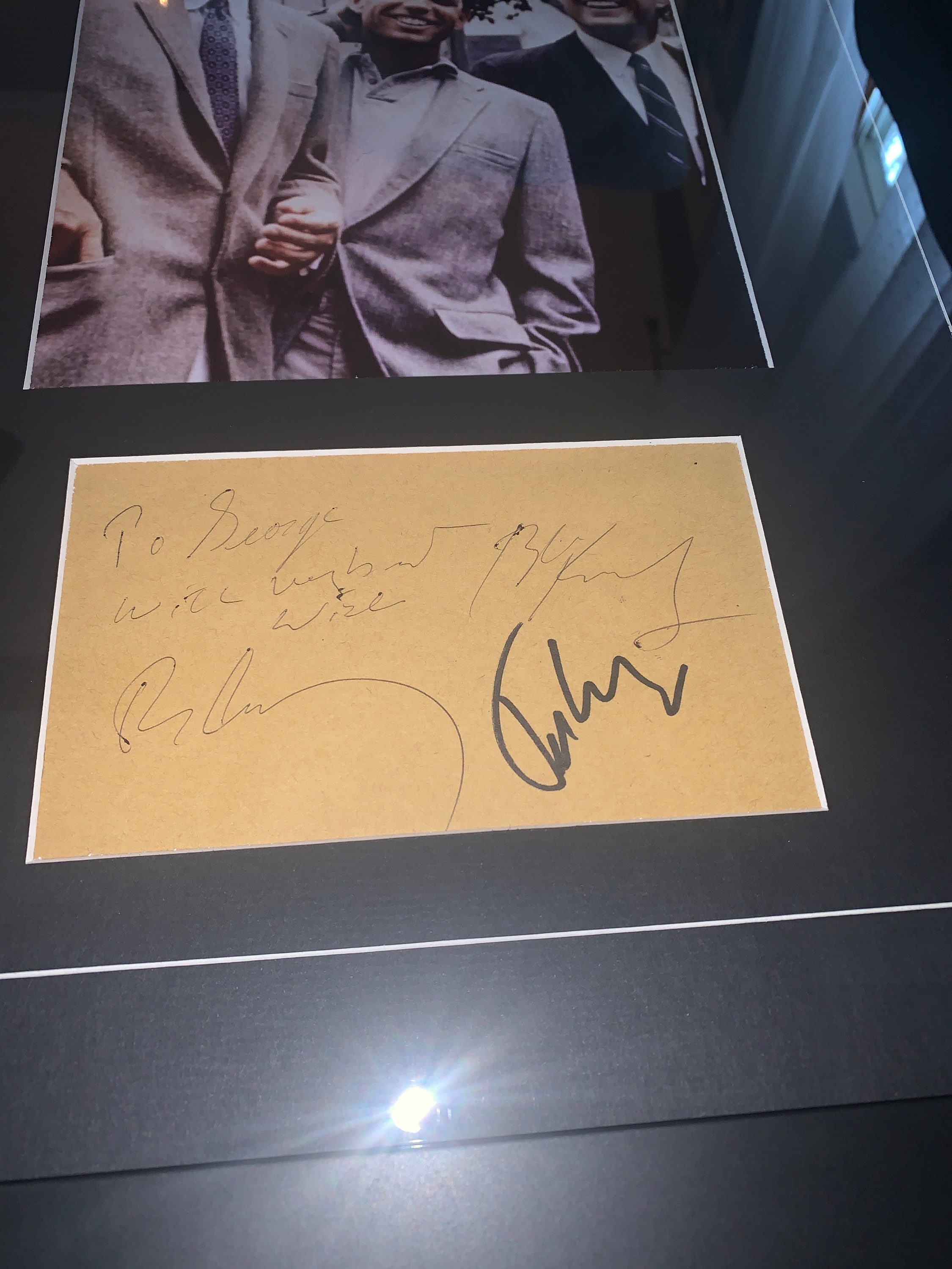 John F Kenned, Robert F Kennedy & Ted Kennedy Signed Autographed Framed ...