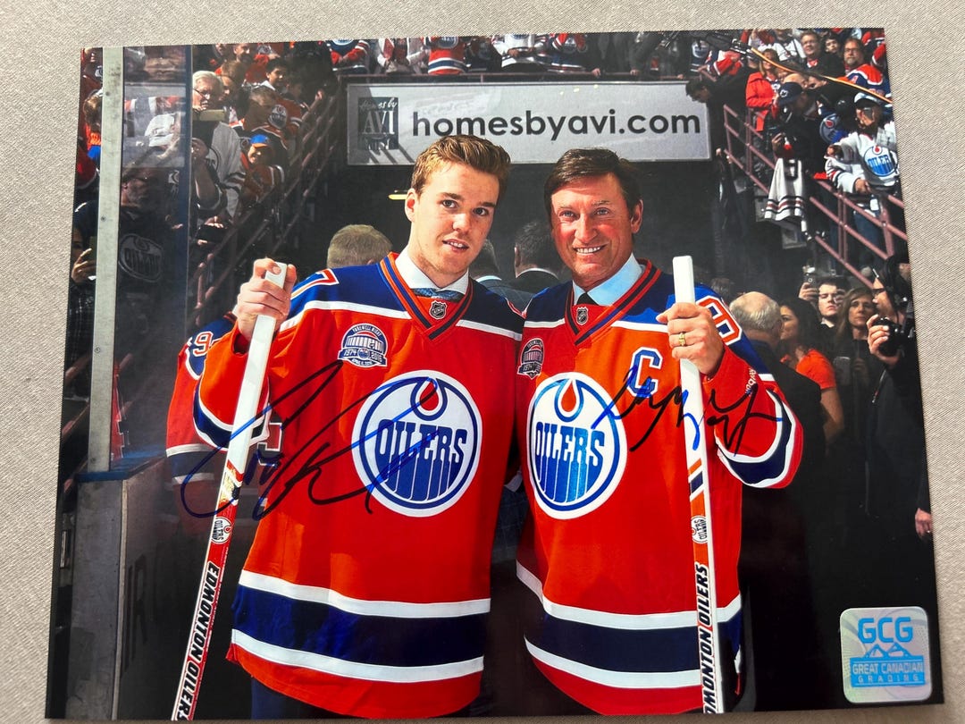 Connor Mcdavid & Wayne Gretzky Signed Autographed Edmonton Oilers 8x10 ...