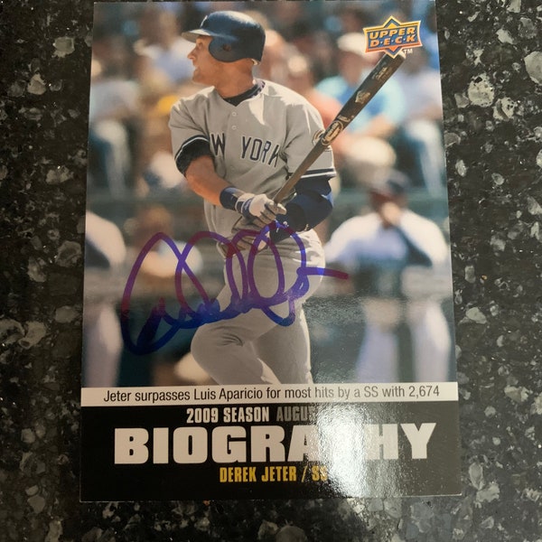 Signed Derek Jeter Card - Etsy