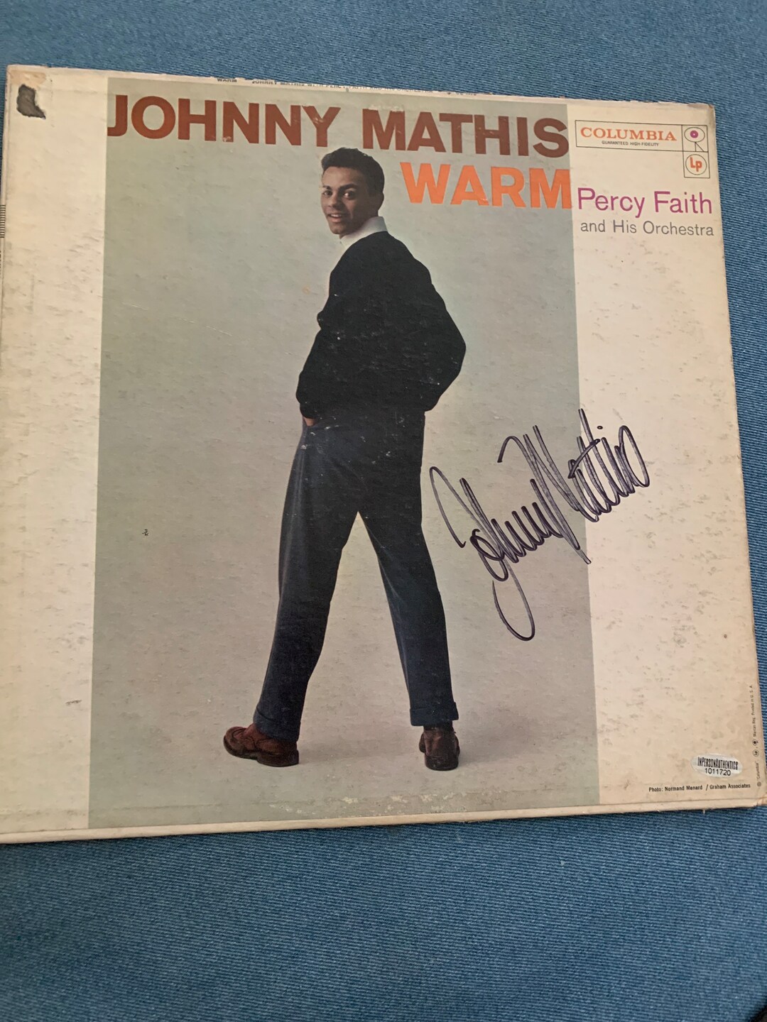 Johnny Mathis Signed Warm LP Vinyl Album Autographed COA - Etsy