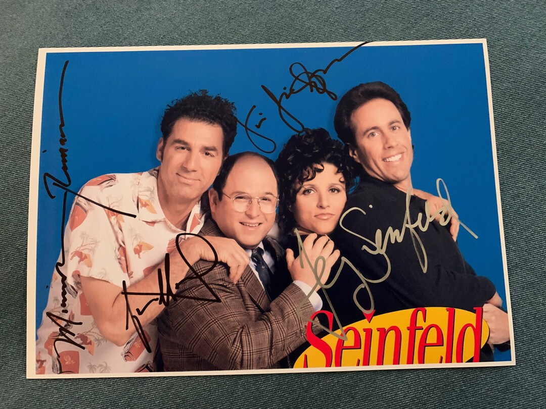 Seinfeld Cast Hand Signed Autographed 8x12 Photo Jerry, George, Kramer ...
