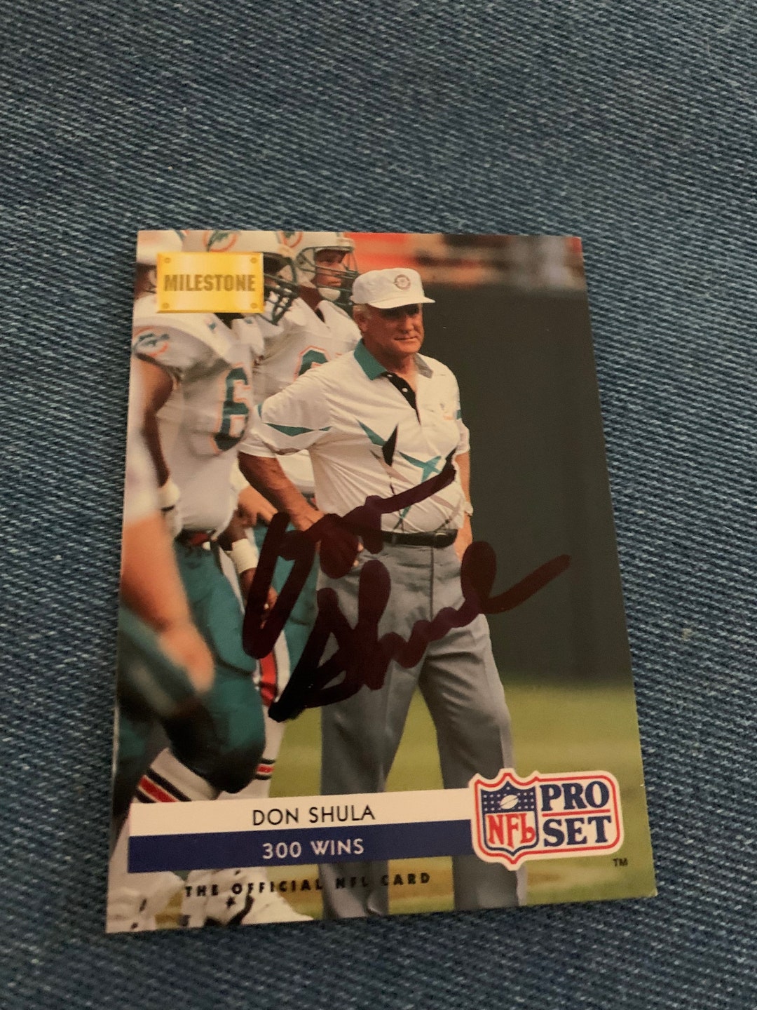 Don Shula Autographed Signed Miami Dolphins Football Card COA - Etsy
