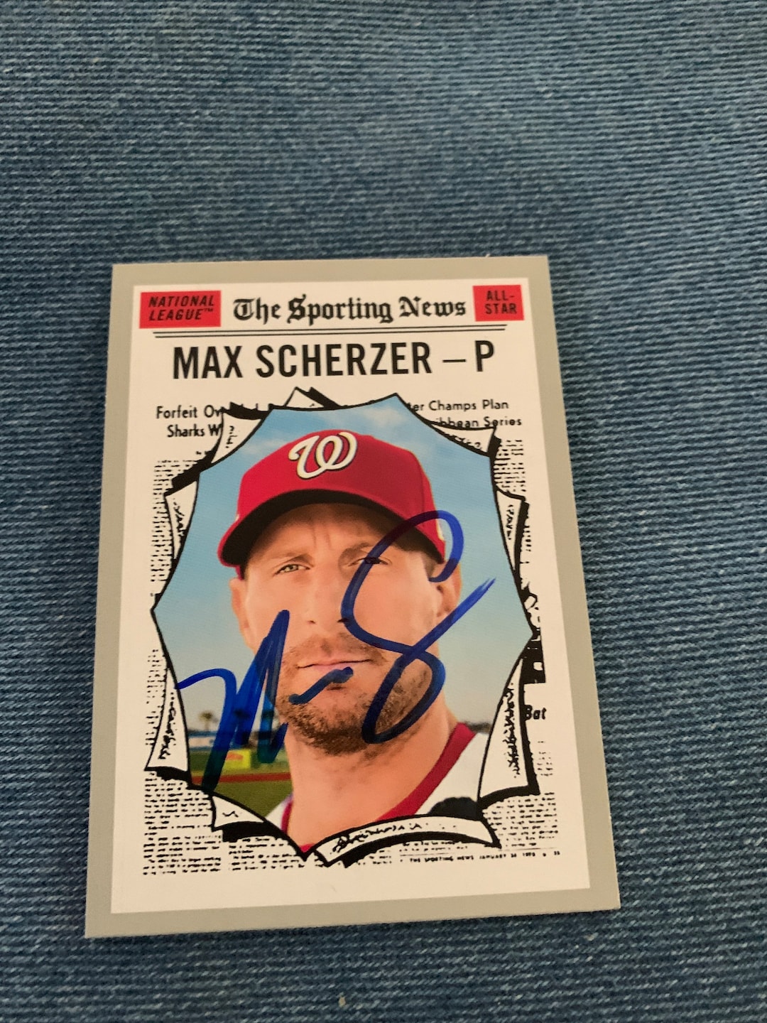 Max Scherzer Autographed Signed Baseball Card COA - Etsy