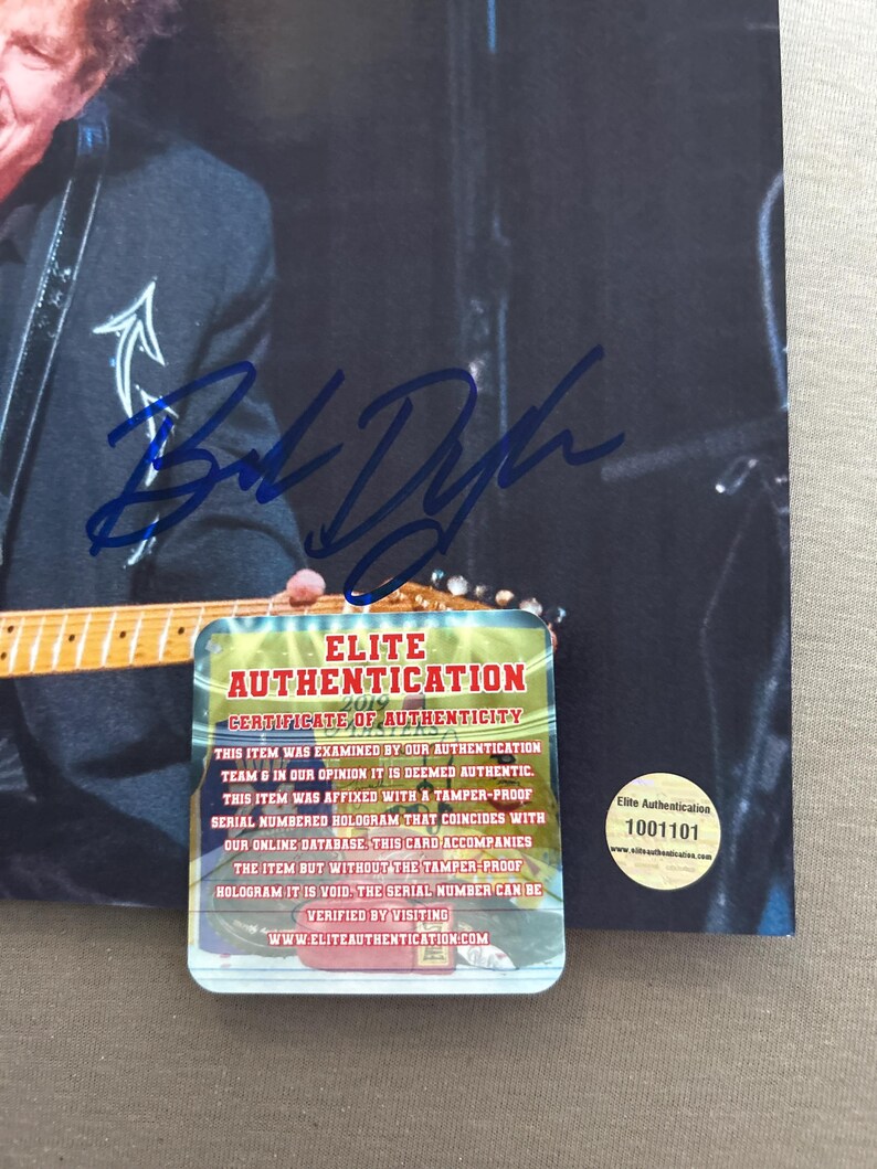 Bob Dylan Music Ley Signed Autographed 8x10 Photograph Photo W/coa - Etsy