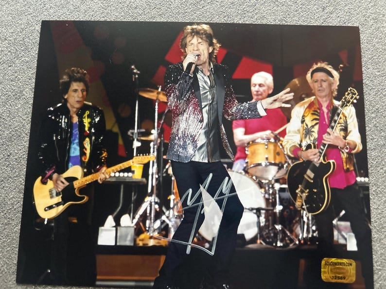 Mick Jagger Rolling Stones Hand Signed Autographed 8x10 Photo W/ COA - Etsy