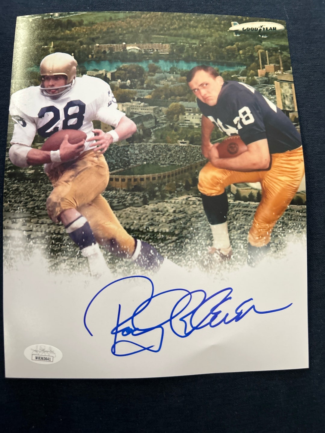 Rocky Bleier Notre Dame Pittsburgh Steelers Signed Autograph 8x10 ...