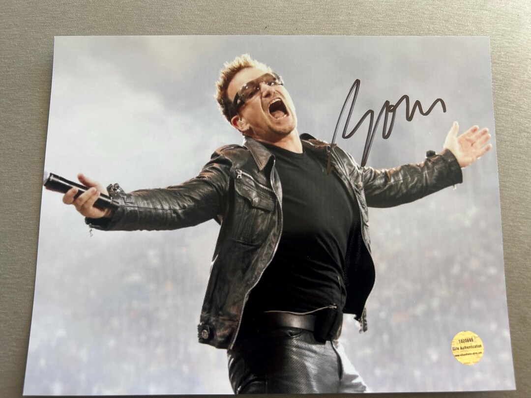 U2 Bono Hand Signed Autographed 8x10 Concert Photo W/coa - Etsy