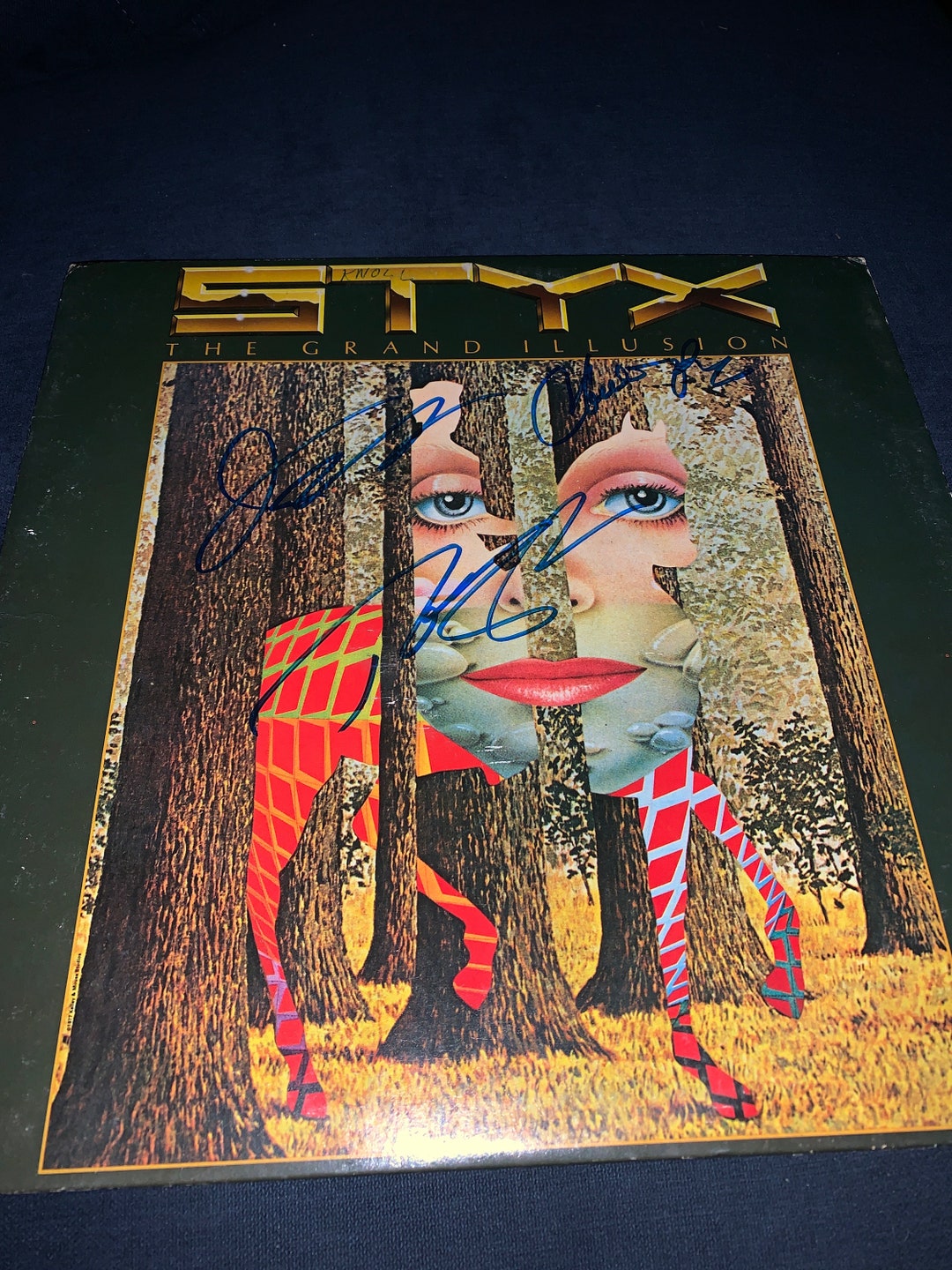 Styx the Grand Illusion Record Album Vinyl LP Signed Autographed by ...