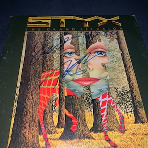 Styx the Grand Illusion Record Album Vinyl LP Signed Autographed by ...