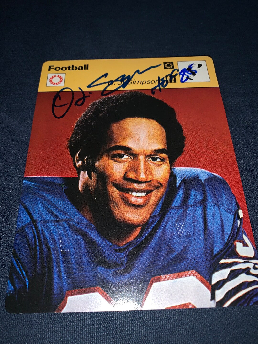 O.J. OJ Simpson Signed Autographed Auto Buffalo Bills 1977 Sportscaster ...