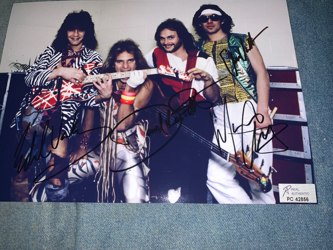 Eddie Van Halen, David Lee Roth, Michael & Alex Signed Autographed 8x12 ...