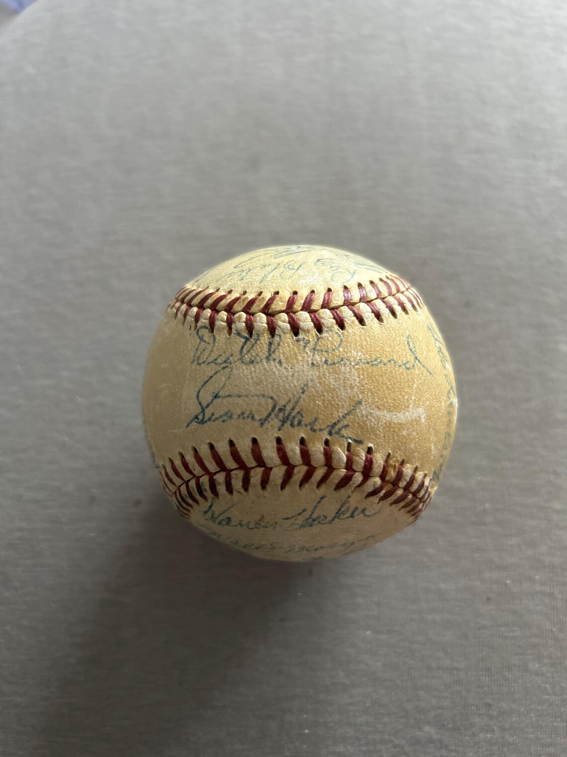 1956 Chicago Cubs Team Signed Autograph Baseball (25) Including Ernie ...