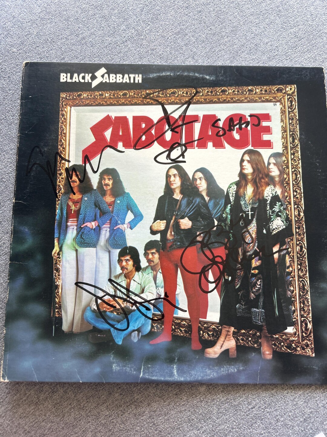 Black Sabbath Ozzy Osbourne Geezer Butler Tony Iommi Bill Ward Signed ...