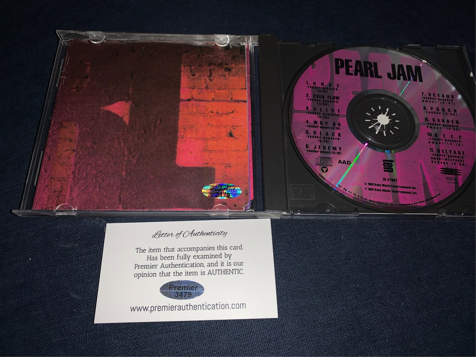 Pearl Jam Full Band Eddie Vedder Signed Autographed CD COA Rare - Etsy