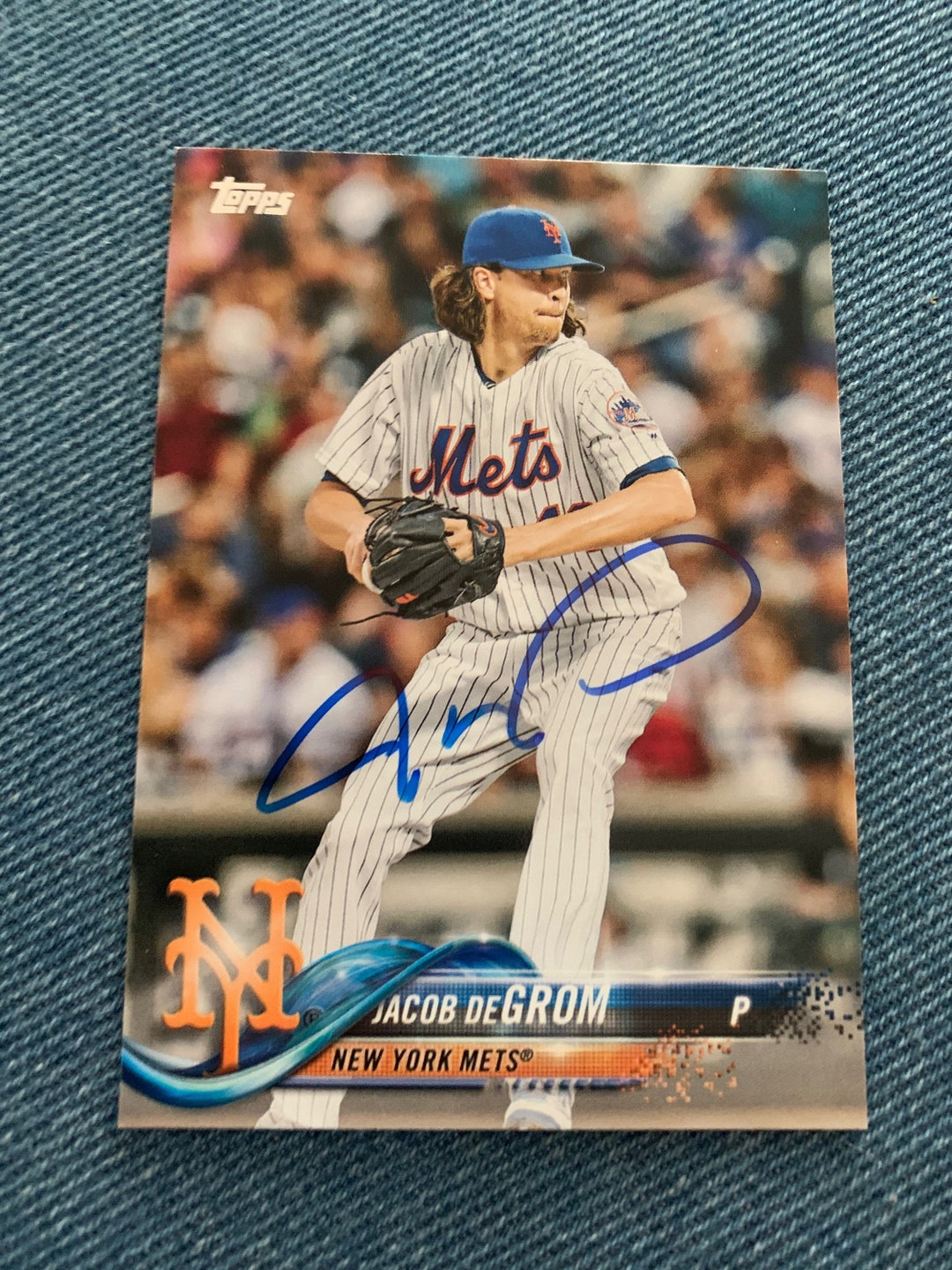 Jacob Degrom Topps Signed Autographed New York Mets Baseball Card COA ...