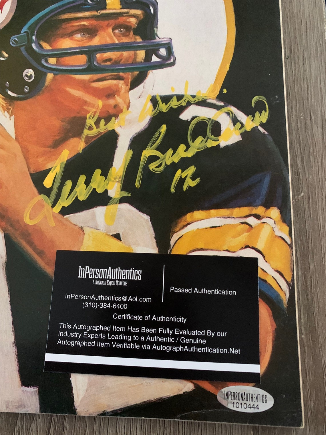 Terry Bradshaw Pittsburgh Steelers Signed Autographed 1974 Pro | Etsy