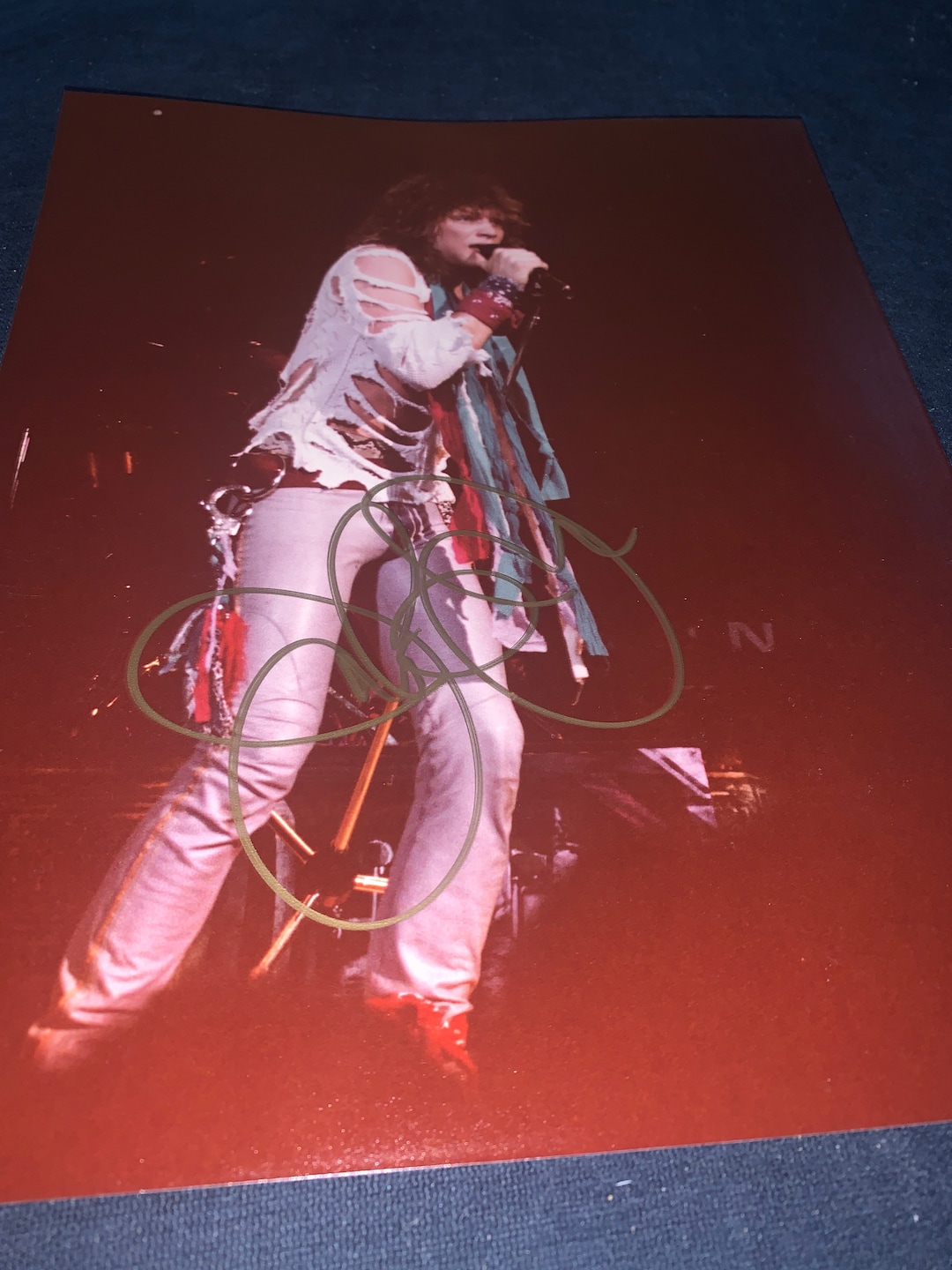 Jon Bon Jovi Hand Signed Autographed Bon Jovi 8x10 Vintage Photo W/coa - Etsy
