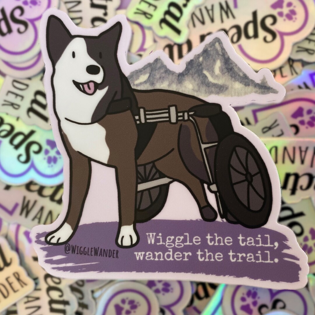 Handicap-able Adventure Dog Vinyl Sticker - Inspirational Special Needs ...