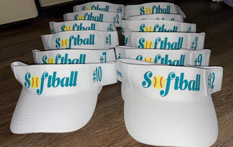 Custom Softball Visor,women's Softball Visor, Visor With Softball, Kids ...