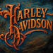 Harley Davidson Canvas Print: Vintage Motorcycle Art, Biker Garage ...