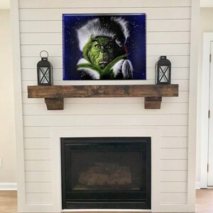 The Grinch With Blue Background - Etsy