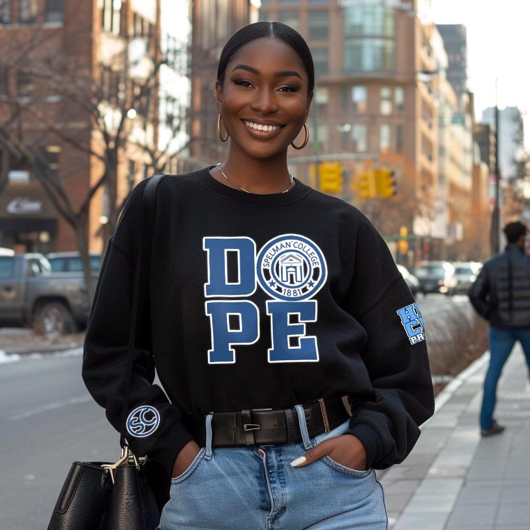 DOPELIFE Spelman College Shirt | HBCU Apparel | Spelman Blue Tee ...