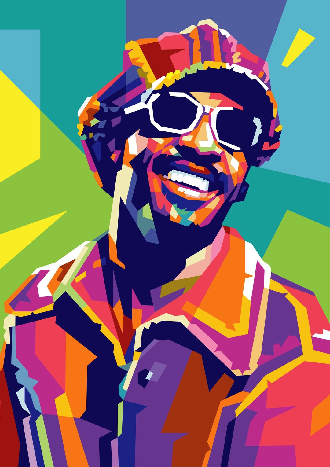Portrait of Stevie Wonder Digital SVG/PNG, Tribute, Black Art, Soul ...