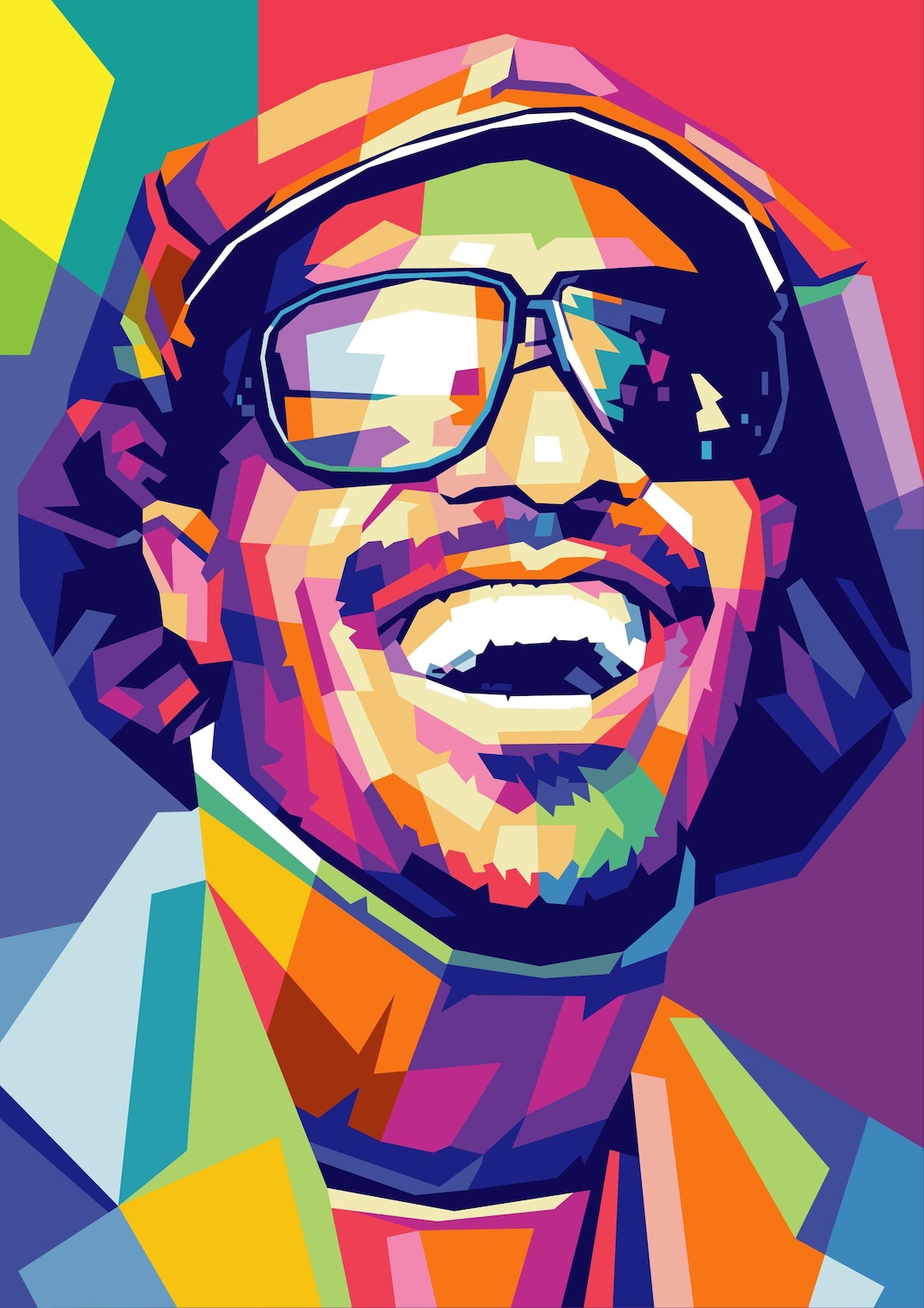 Stevie Wonder WPAP Pop Art Portrait: Soulful Music Legend (digital ...