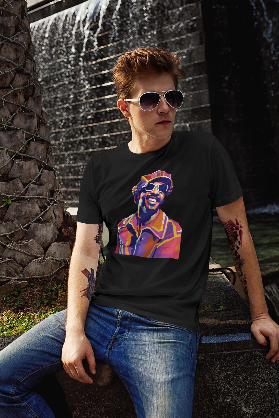 Portrait of Stevie Wonder Digital SVG/PNG, Tribute, Black Art, Soul ...