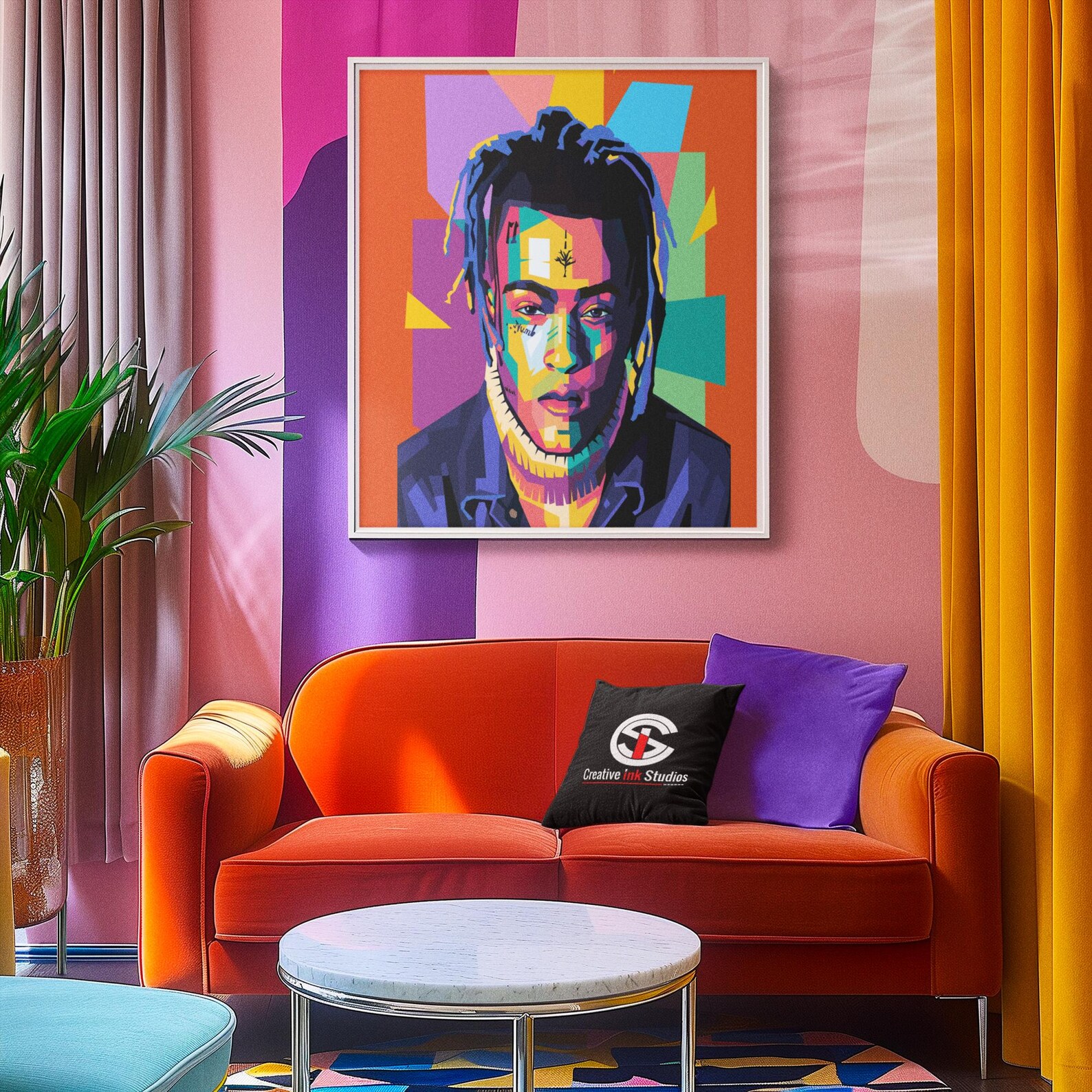 Xxxtentacion Pop Art Portrait: Vivid Geometric Print - Etsy