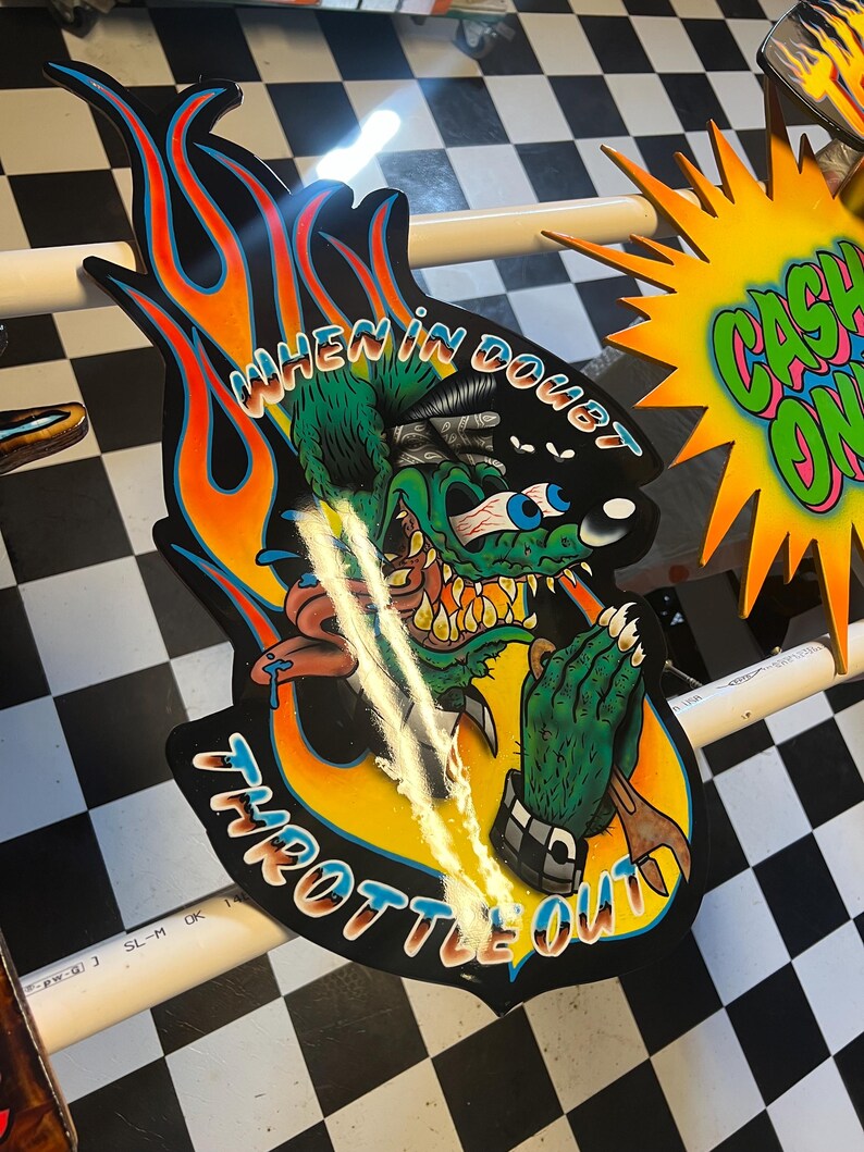 Rat Fink Sign (hand Done) - Etsy