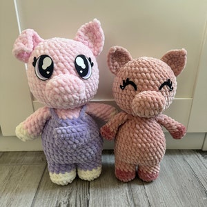 Pig Crochet Pattern (PDF) Low Sew. Only Sew on Nose and Ears. Overall ...