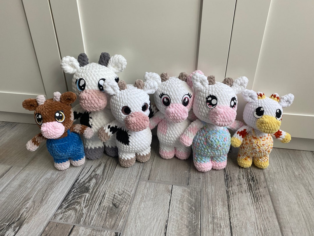 Cow and Cow With Overalls Crochet Pattern (PDF) - Etsy