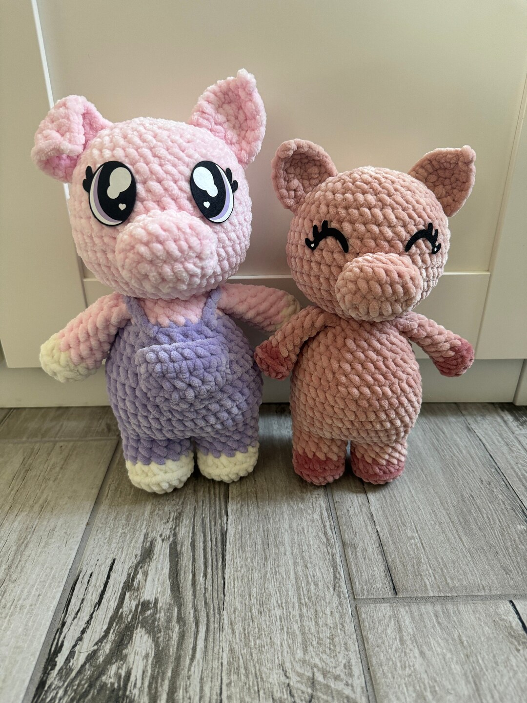 Pig Crochet Pattern (PDF) Low Sew. Only Sew on Nose and Ears. Overall ...