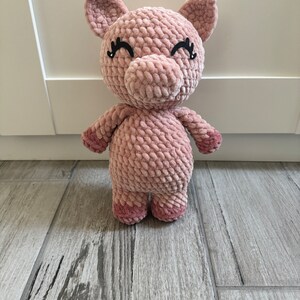 Pig Crochet Pattern (PDF) Low Sew. Only Sew on Nose and Ears. Overall ...